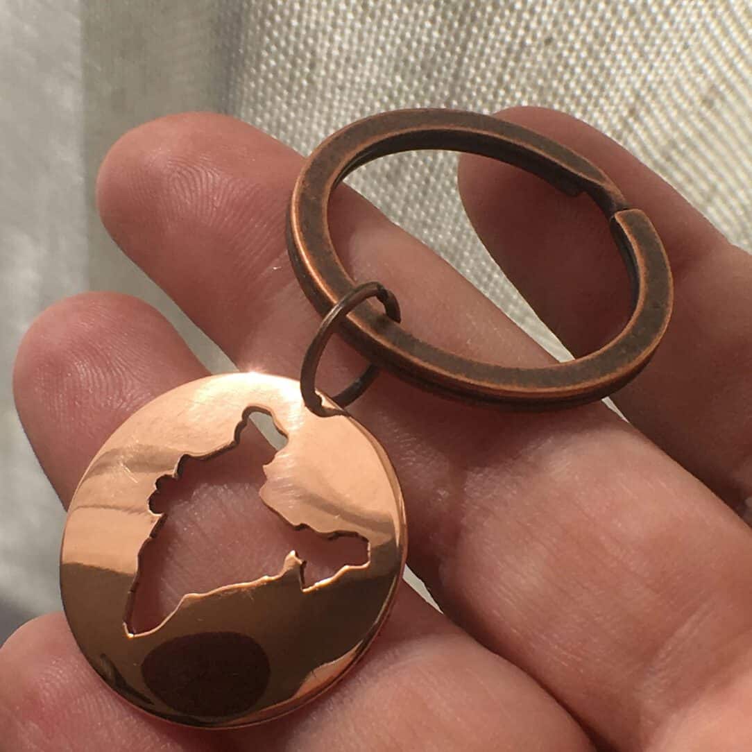 India Map Keychain Handmade By AfricanDreamLand Jewelry