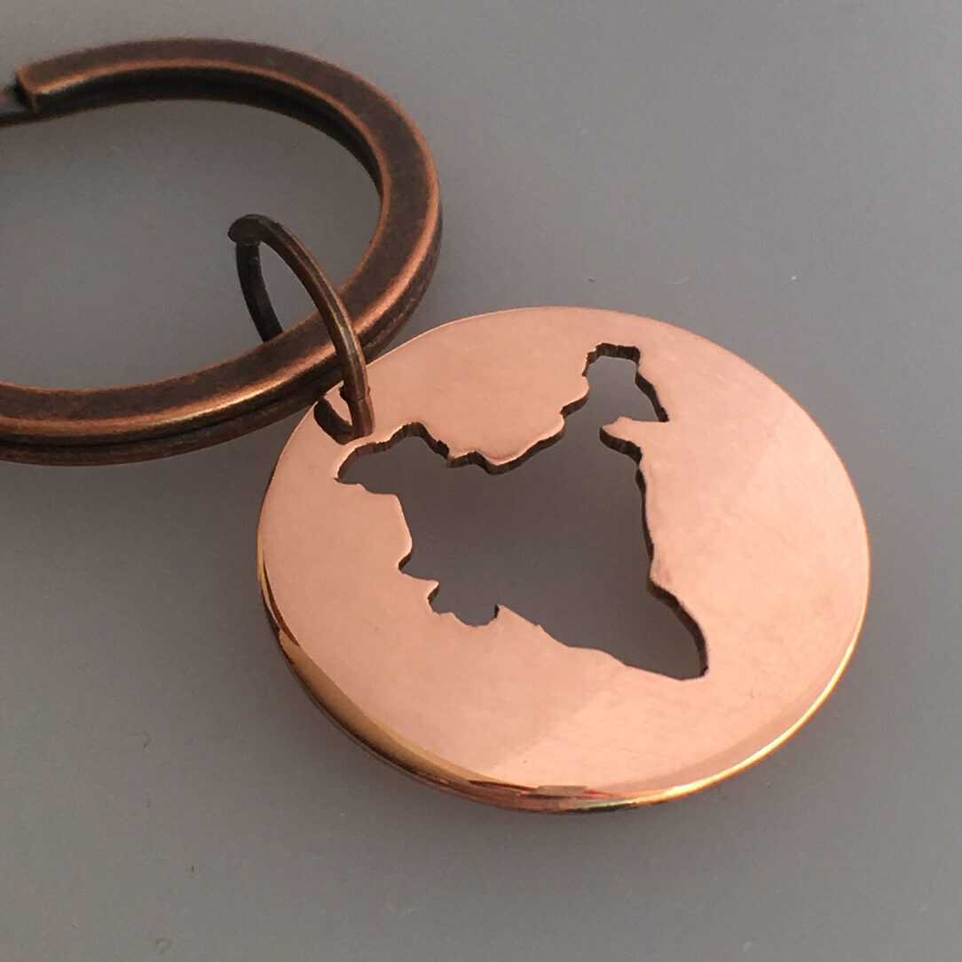 India Map Keychain Handmade By AfricanDreamLand Jewelry